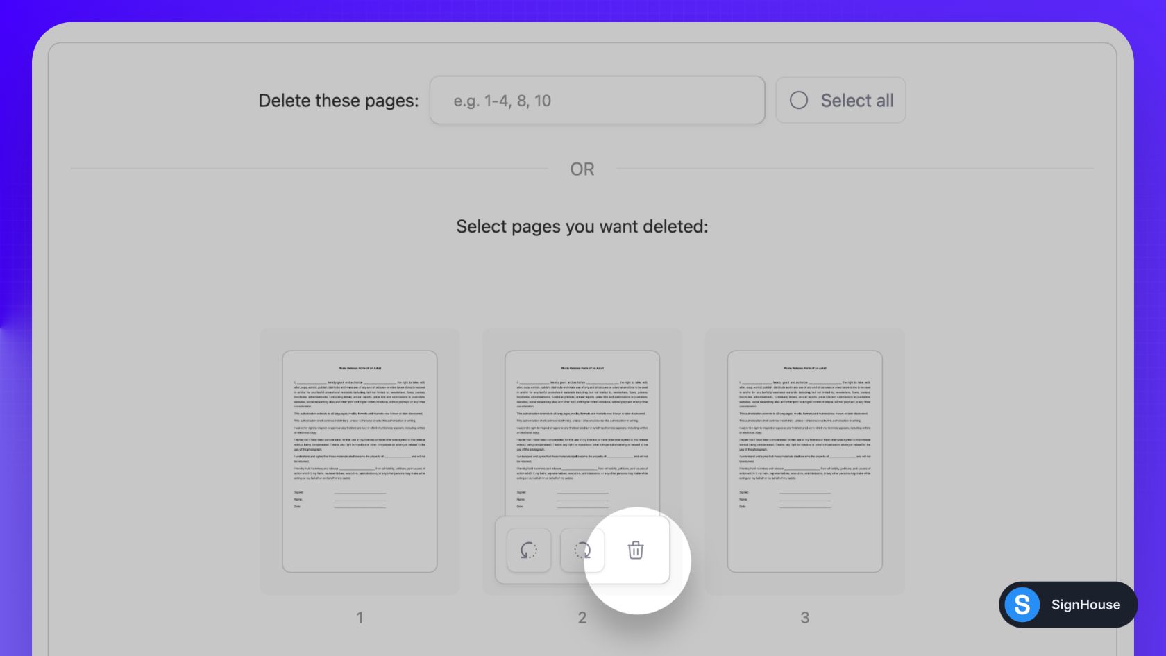 How To Delete Pages From A Scanned PDF (Free) | SignHouse